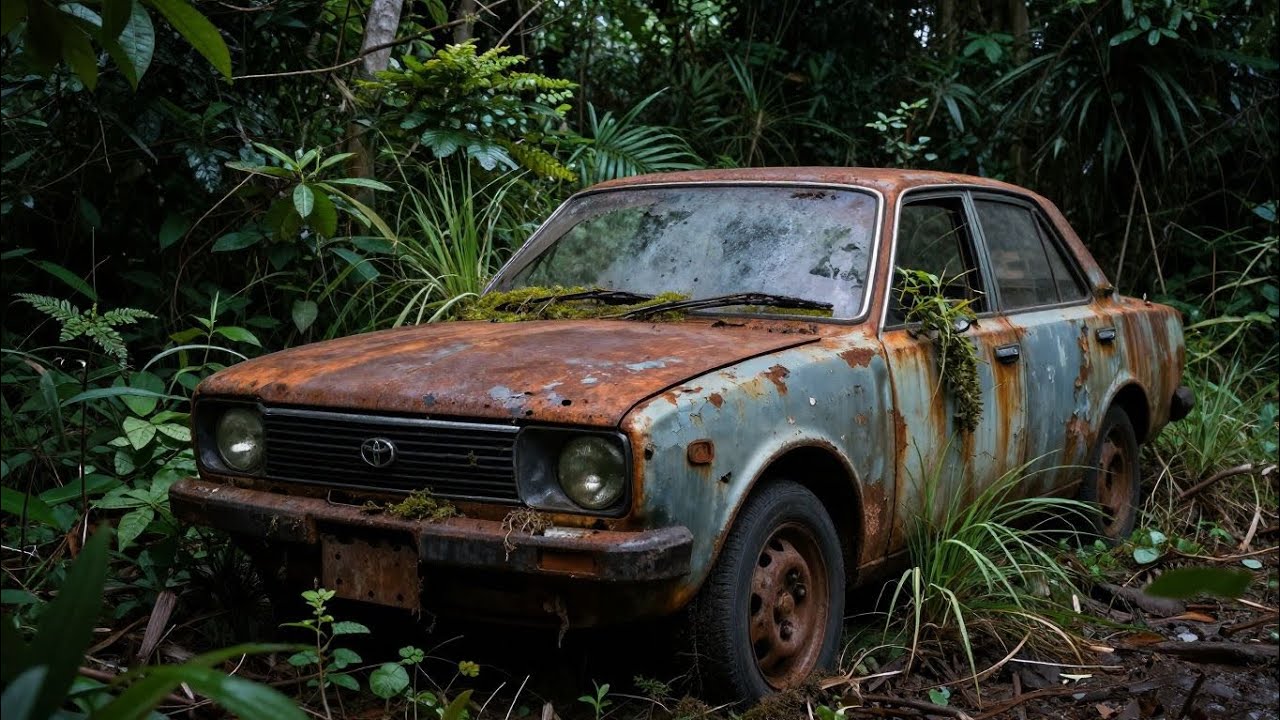 Abandoned Rusty Toyota Corolla Restored to Perfection | Silent ASMR Car ...
