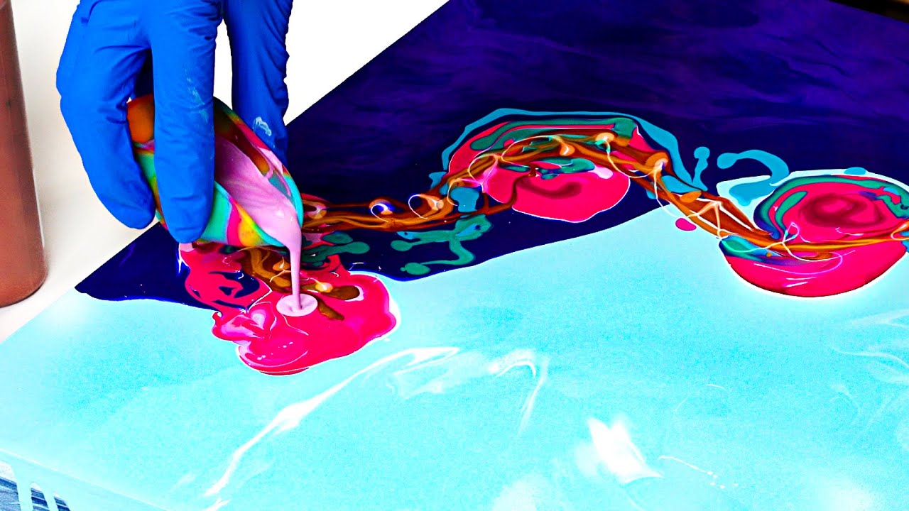 It BLOOMS! 😍 Vivid Fuchsine + BEST Multi-Color Split COMBO 😍💜💙 Acrylic ...