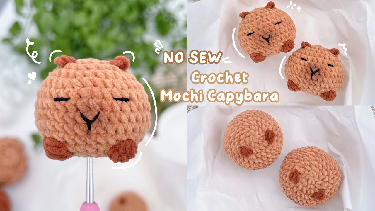 NO SEW 🌱 How To Crochet Mochi Capybara 🍊| Step By Step tutorial ...