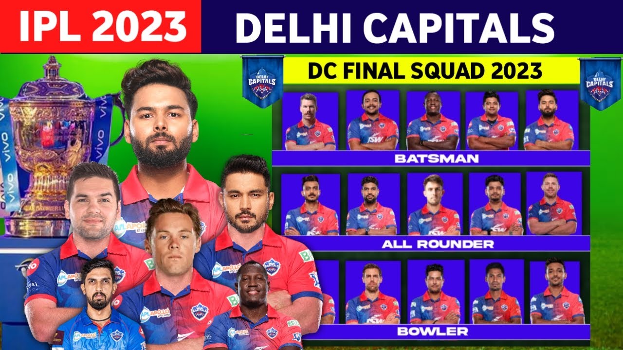 IPL 2023 - Delhi Capitals Final Squad | DC full Squad for IPL 2023 | dc ...