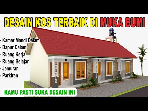 DESAIN KOS 4X6 TERBAIK || Kamar Mandi Dalam, Dapur, Ruang Belajar, Jemuran