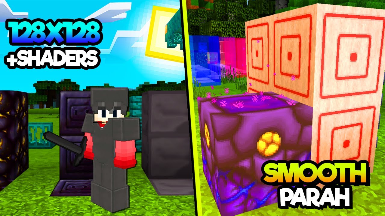 TEXTURE PACK 128X128 MCPE + SHADERS | SMOOTH | SUPPORT 1.16 - YouTube
