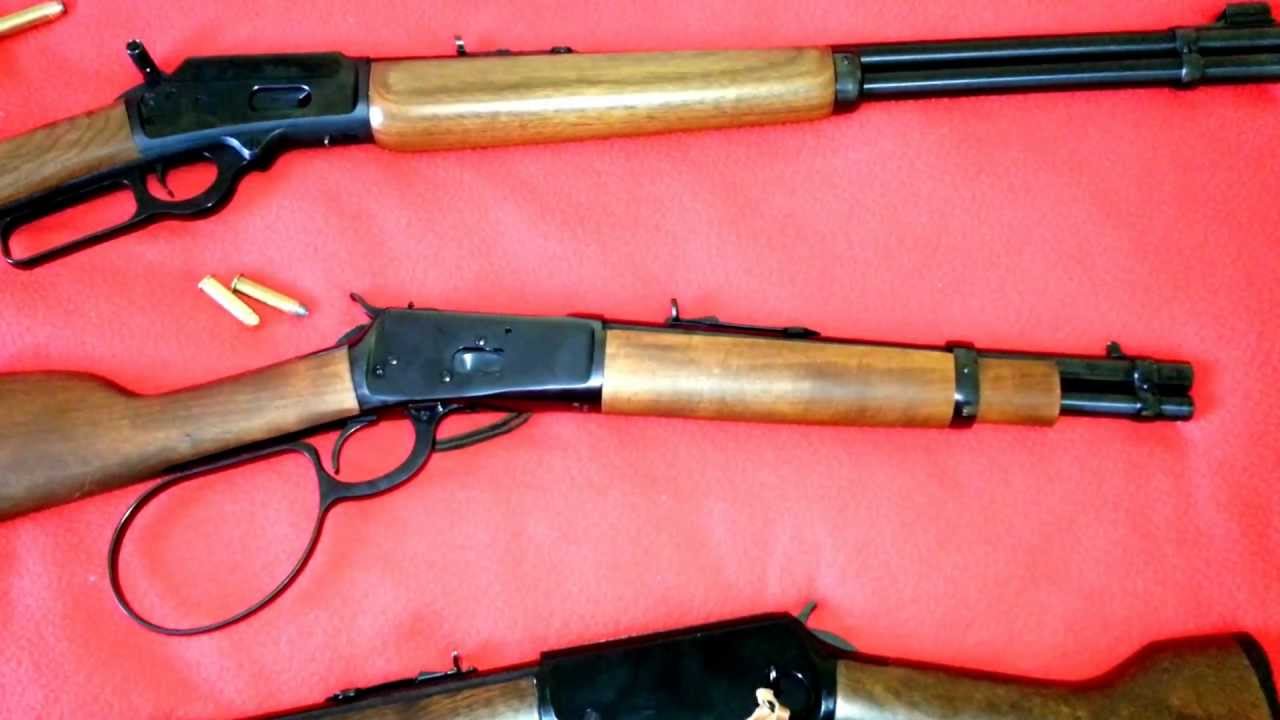 COWBOY LEVER GUNS! MARLIN .44 HENRY .22 ROSSI .357 MARES LEG - YouTube