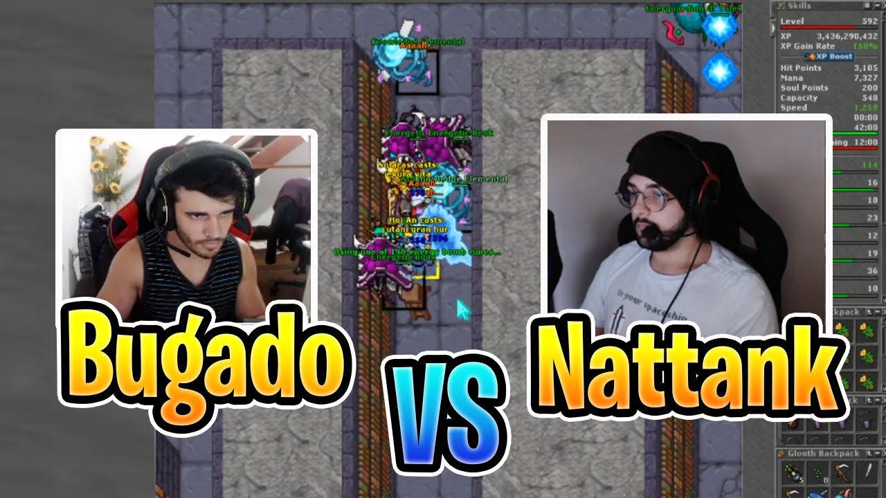 Bugado e Nattank se encontram e batalham, druid vs druid - Tibia #Gamelab - YouTube
