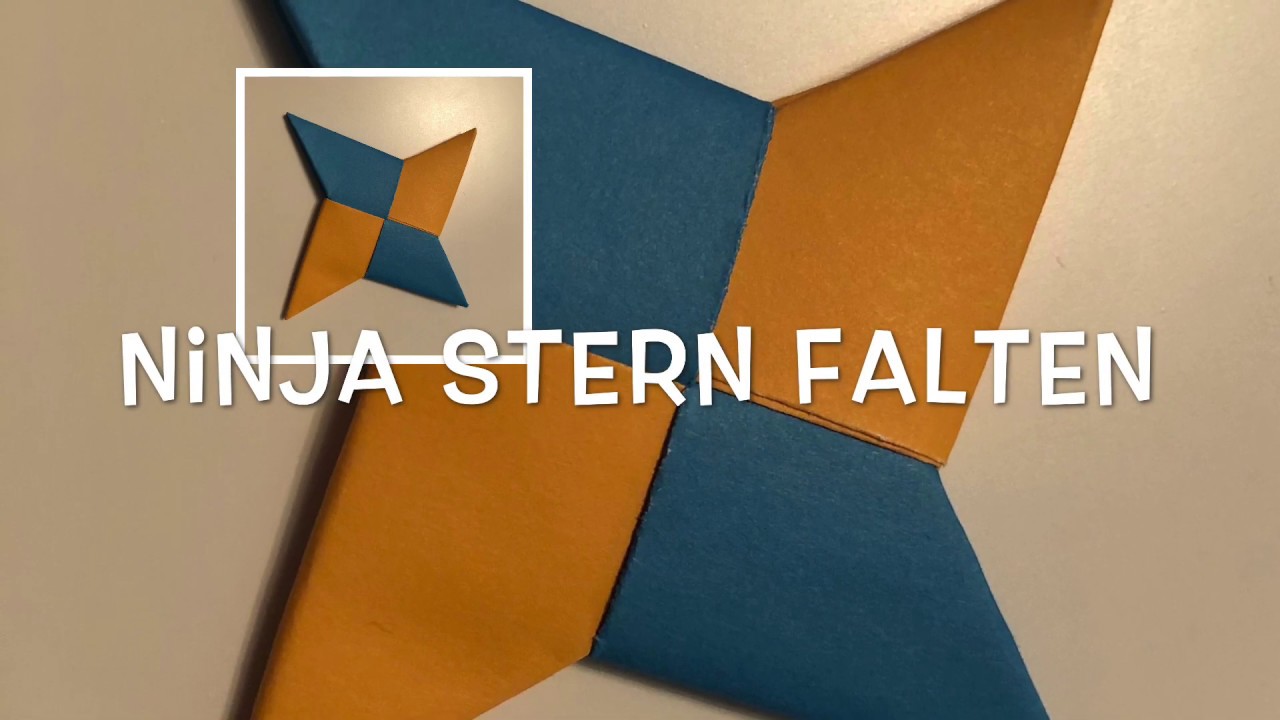 Ninja Stern aus Papier basteln Shuriken - How to make a Ninja Star ...