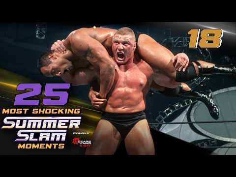 Brock Lesnar dethrones The Rock | SummerSlam 2002: 25 Most Shocking SummerSlam Moments