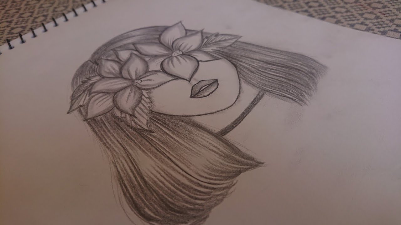How to make girl drawing with pencil - YouTube