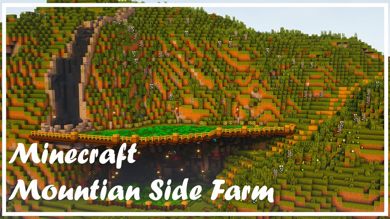 Mountain Side Farm - Minecraft SpeedBuild - YouTube