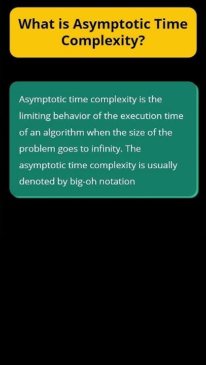 18. What is Asymptotic Time Complexity #Shorts #algorithm # ...