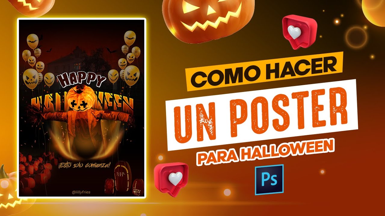 HALLOWEEN POSTER TUTORIAL PHOTOSHOP |HOW TO MAKE A HALLOWEEN POSTER ...
