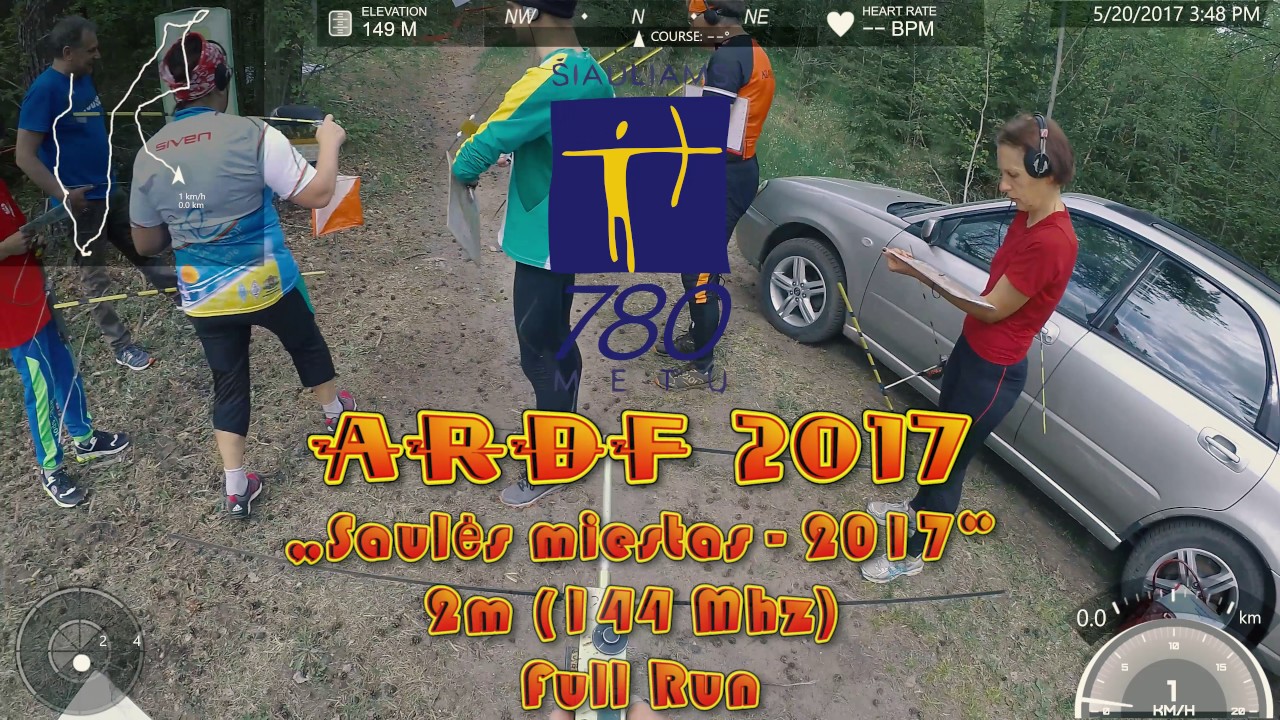 ARDF 2017 „Saulės miestas-2017“ 2m (144Mhz) Full Run - YouTube