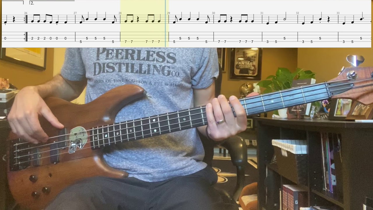 Jessie's Girl by Rick Springfield Isolated Bass Cover with Tab - YouTube