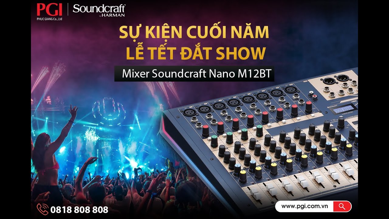 Mixer Soundcraft Nano M12BT | Chính hãng PGI - YouTube