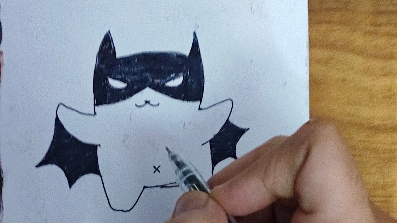 funny catman 😺 🦇 🤭 drawing Batman +cat - YouTube