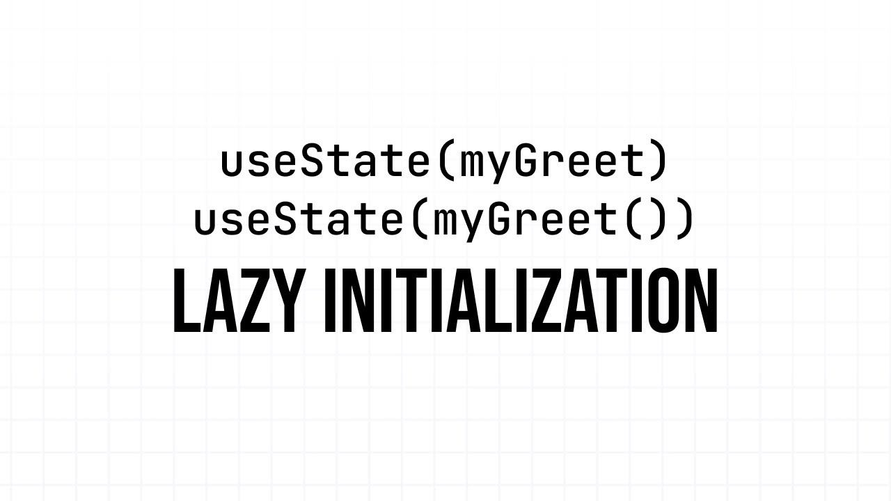 React Lore and More - Lazy Initialization - YouTube
