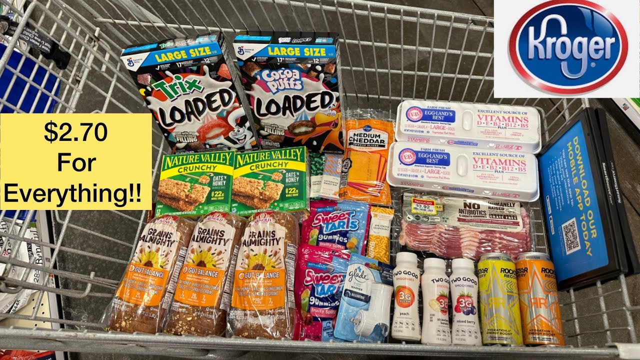 KROGER GROCERY DEALS 2/14-2/20| OVER $55 IN GROCERIES FOR $2.70!! - YouTube