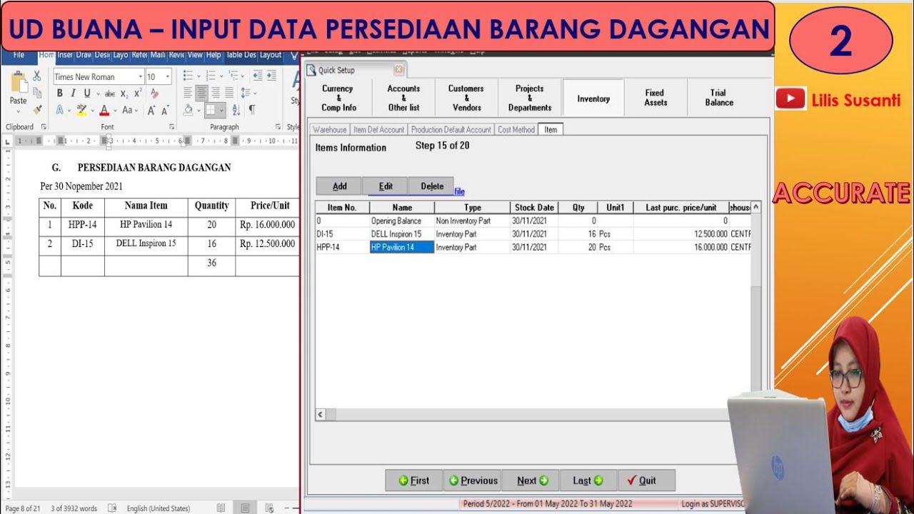 UD Buana - Cara Menginput Data Persediaan Barang Dagangan Menggunakan ...