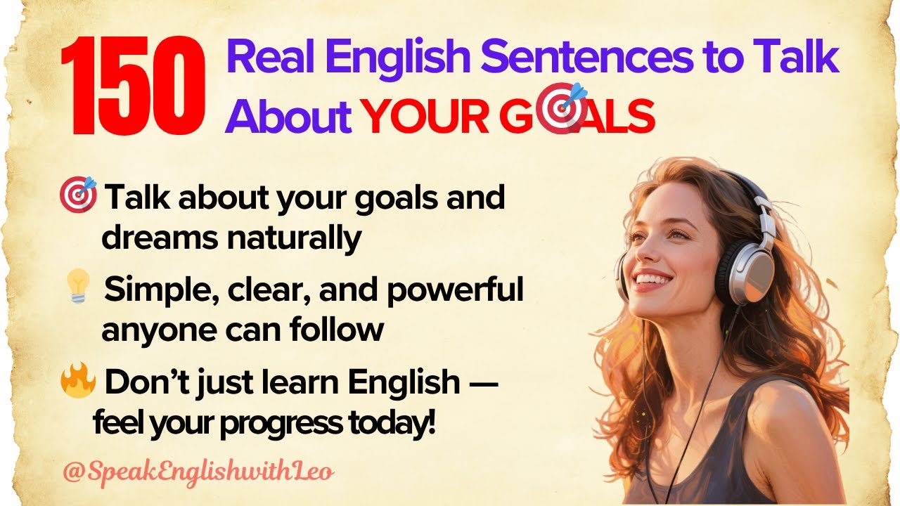 🎧 150 English Sentences to Talk About Your Goals Shadowing Practice A2 ...
