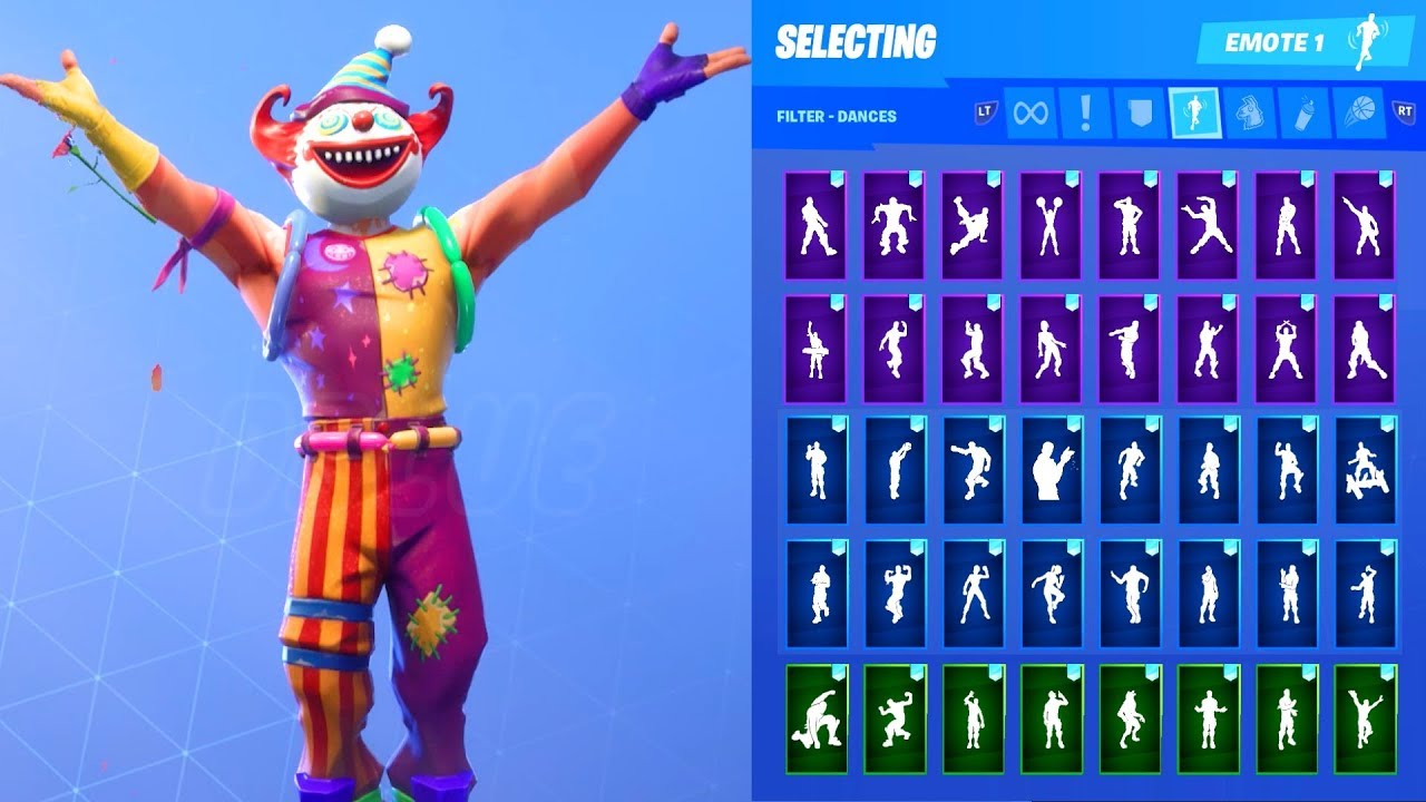NITE NITE MASKED SKIN SHOWCASE WITH ALL FORTNITE DANCES & EMOTES - YouTube