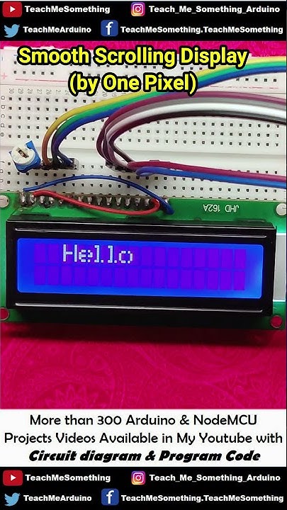 Lcd smooth scrolling. #teachmesomething - YouTube