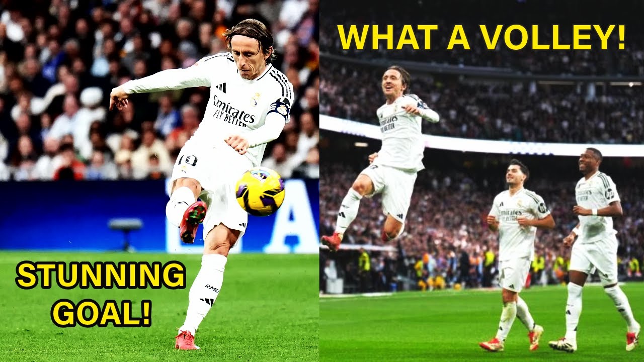 MODRIC'S STUNNING VOLLEY GOAL! #modric #halamadrid #realmadrid # ...