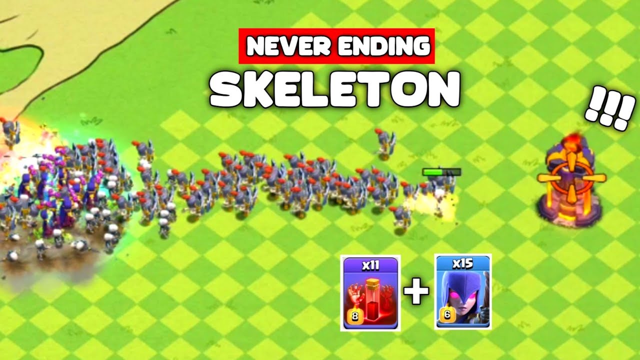 700 Skeletons Army | Clash of Clans - YouTube