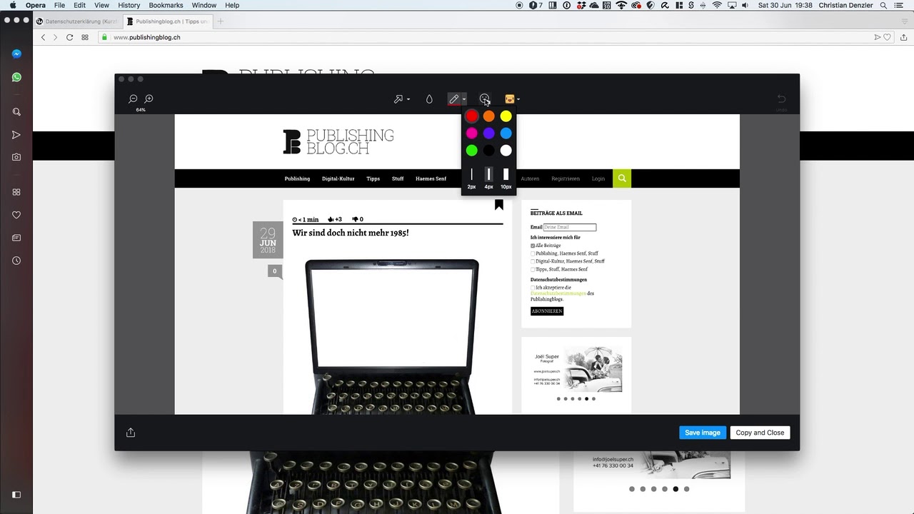Screenshot mit Opera Browser erstellen - YouTube