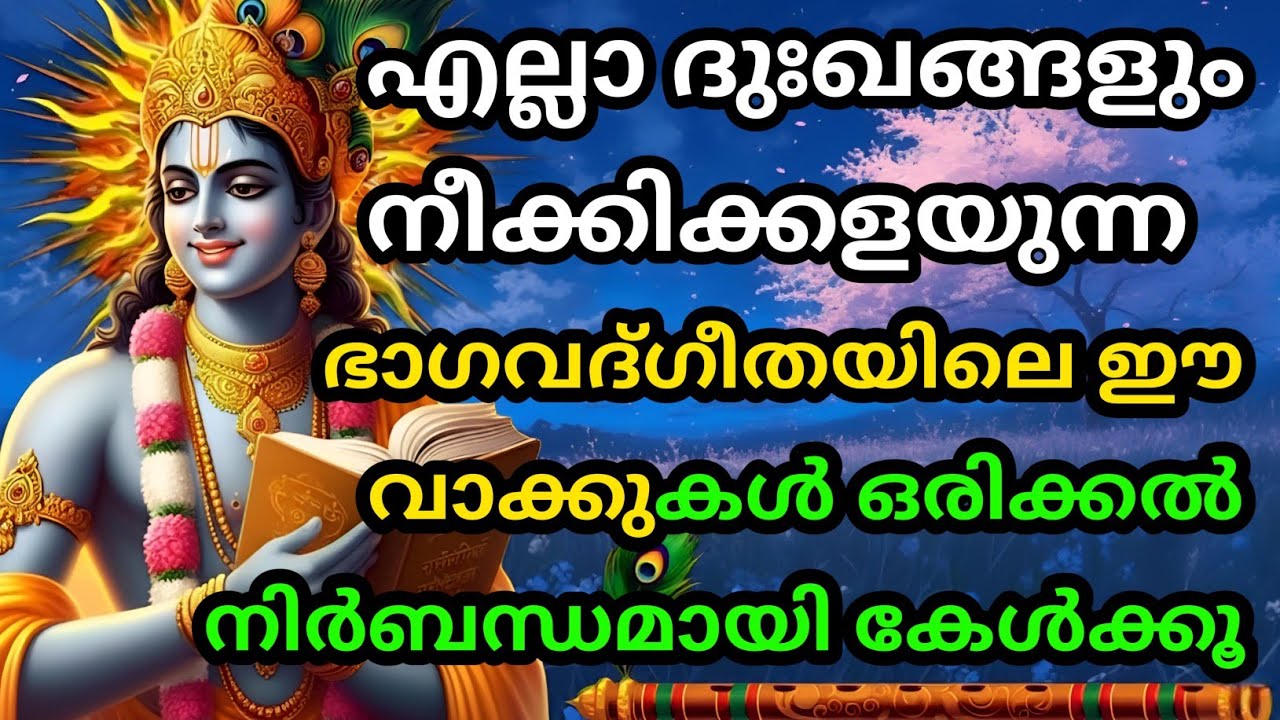 എല്ലാ ദുഃഖങ്ങളും നീക്കിക്കളയുന്ന Gita Upadesham | bhagavad githa by ...