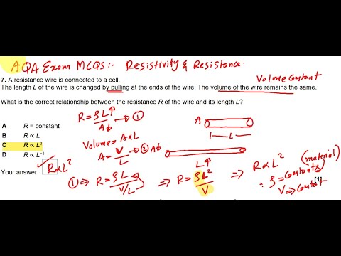 AQA Physics Exam Problem on Resistance of wire(In English)|Physics on ...