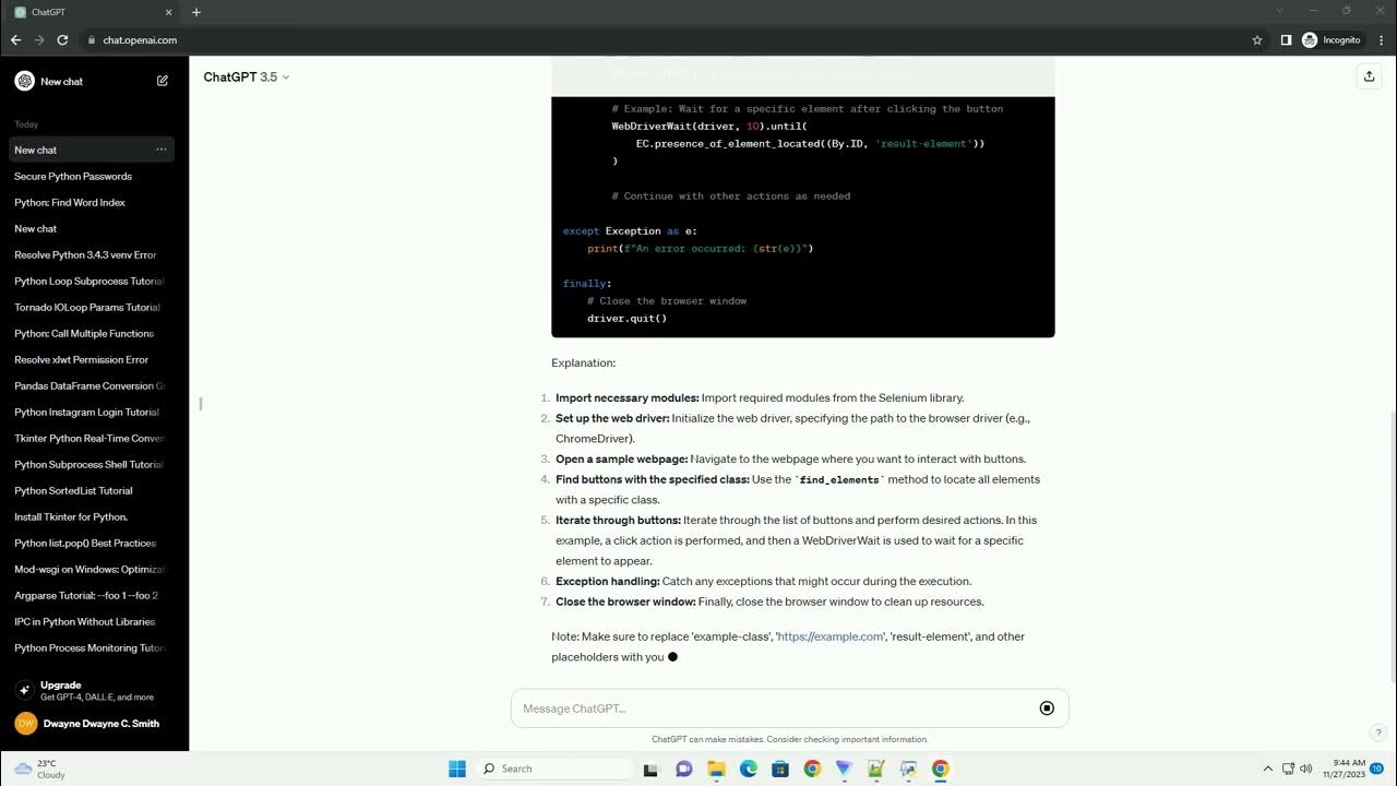 Python Selenium 2 buttons with same class - YouTube