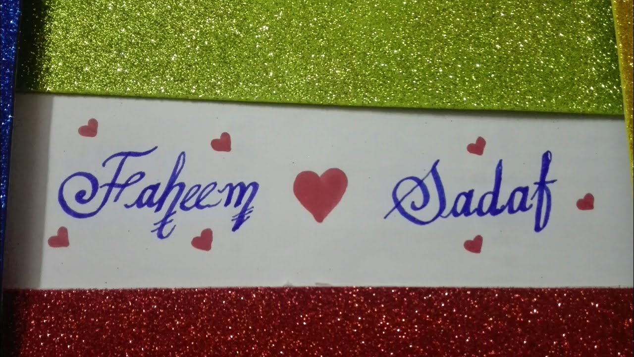 Faheem Sadaf Name Calligraphy How To Write Stylish Name Of Faheem ...
