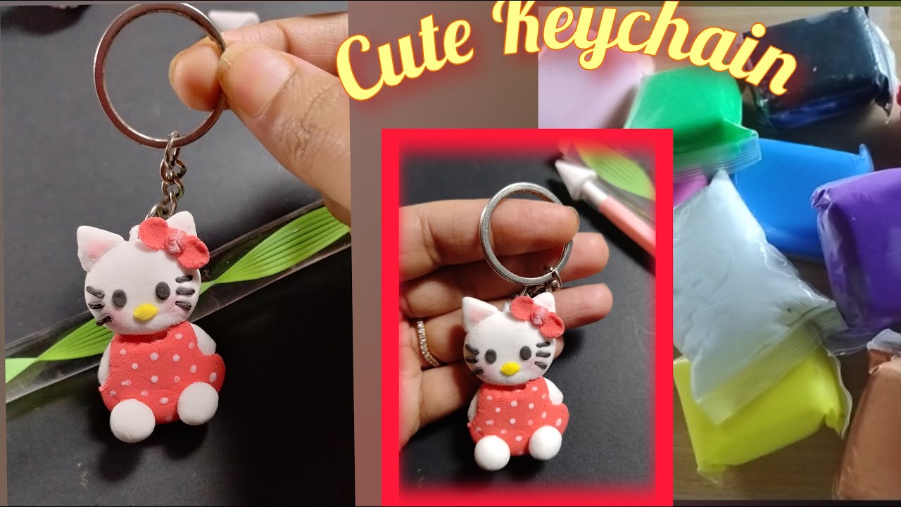 DIY / from clay keychain making ideas/ Air dry clay craft ideas - YouTube