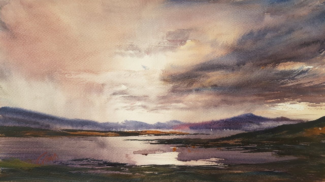Loch Fannich Watercolour Demo Fast and Loose Painting - YouTube