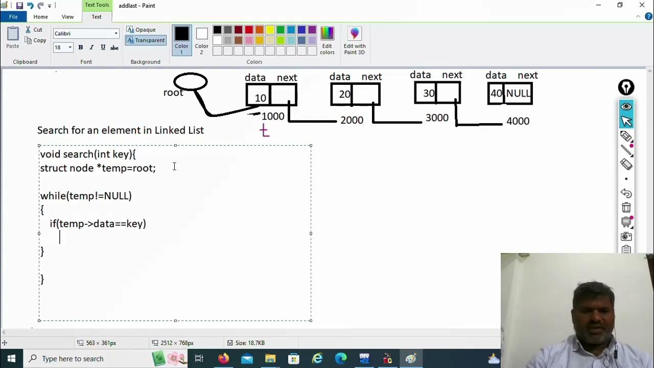 Ds Lec 15 Search For A Node In Linked List Data Structures Dr Khaja Masthan Youtube