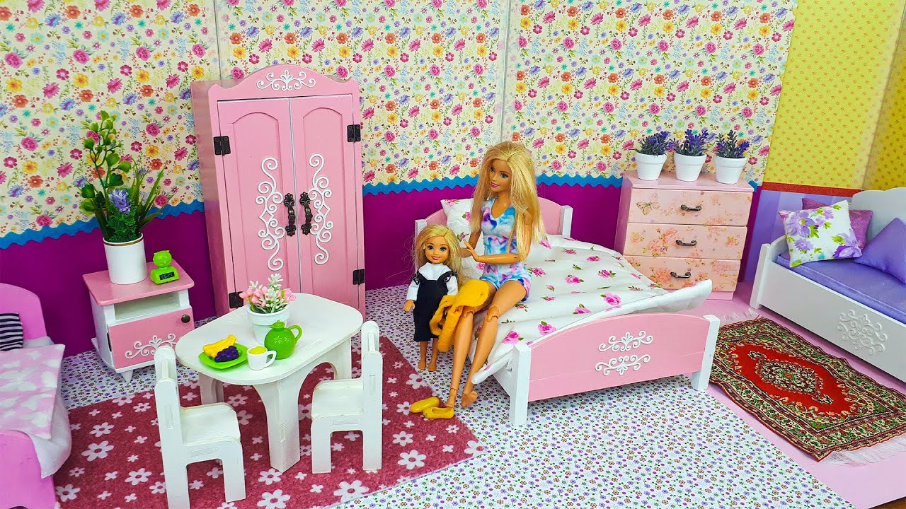 Family morning routine Barbie girls before primary school - YouTube