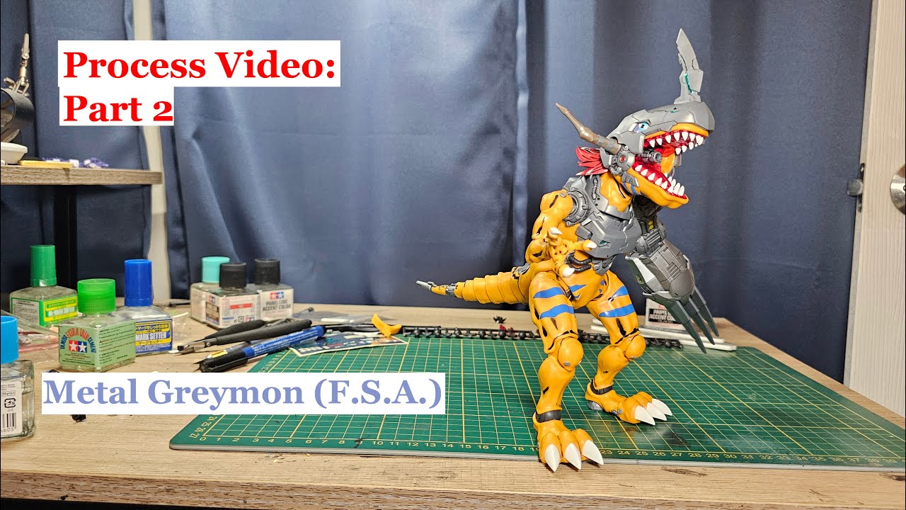 Process Video Part 2 - Metal Greymon (Figure-rise Standard Amplified ...