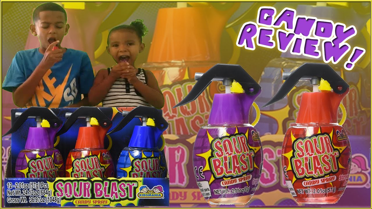 Quickblast Grenade Sour Spray Candy Review! Kid's Candy Review TV Show ...