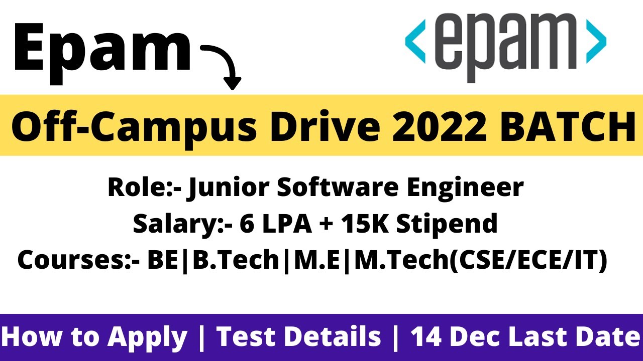 Epam Off Campus Drive 2022 Epam Recruitment Process 2022 Salary 6LPA Off Campus Drive 2022 epam-off-campus-drive-2022-epam-recruitment-process-2022-salary-6lpa-off-campus-drive-2022