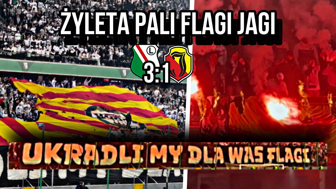 UKRADLI MY DLA WAS FLAGI - ŻYLETA PALI FLAGI JAGIELLONII! / Legia 3:1 ...