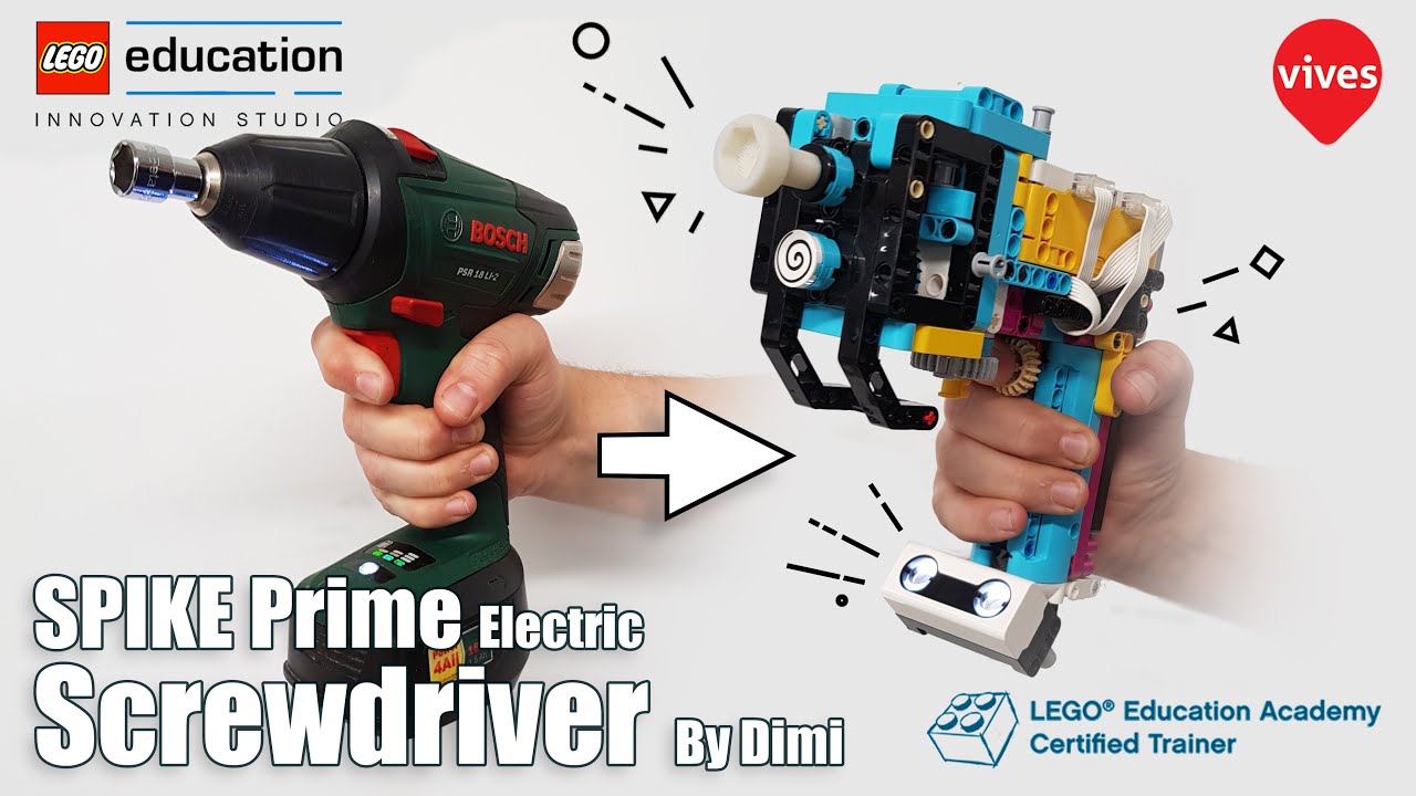 How to make a LEGO SPIKE Prime electric screwdriver - YouTube