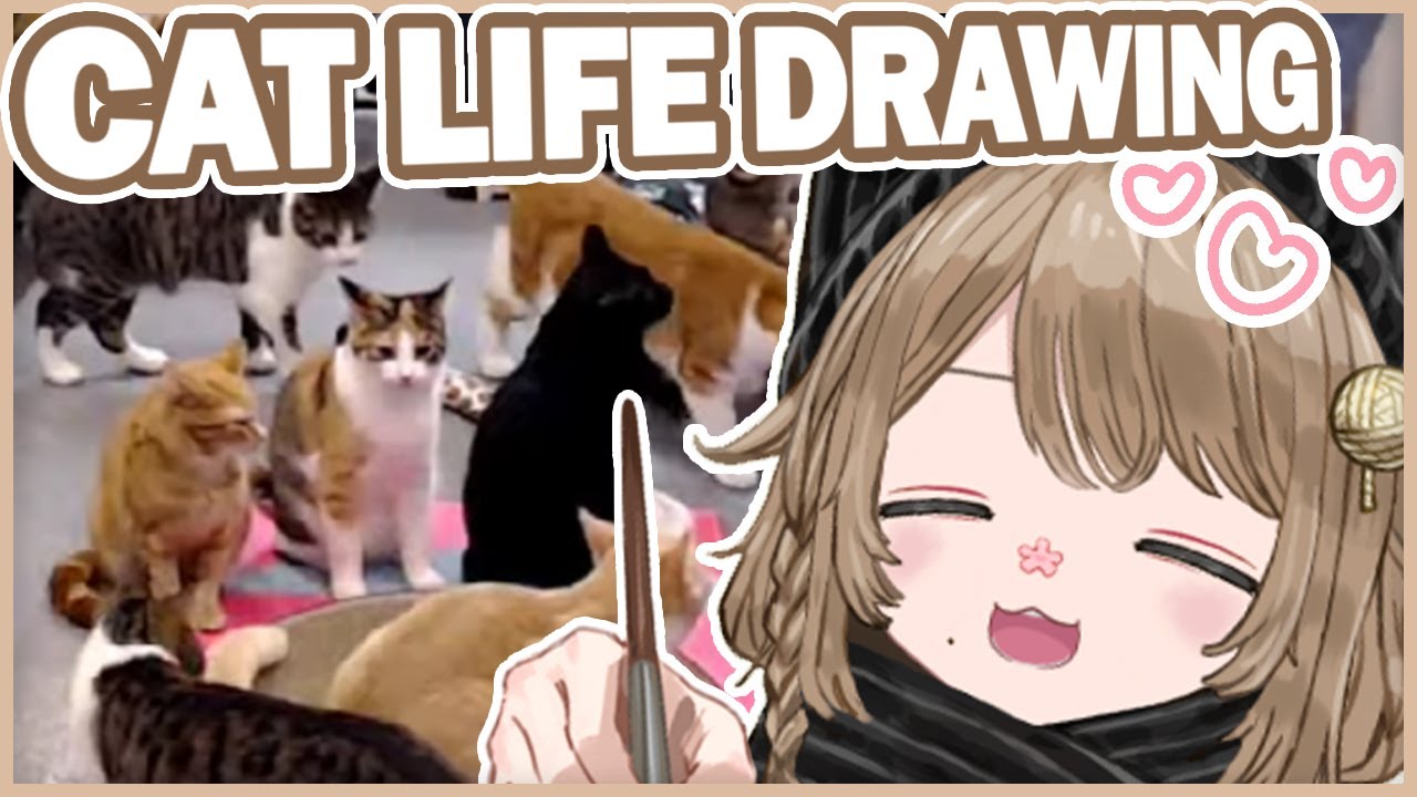 【LIFE DRAWING】fieldtrip to the cat rescue center! - YouTube