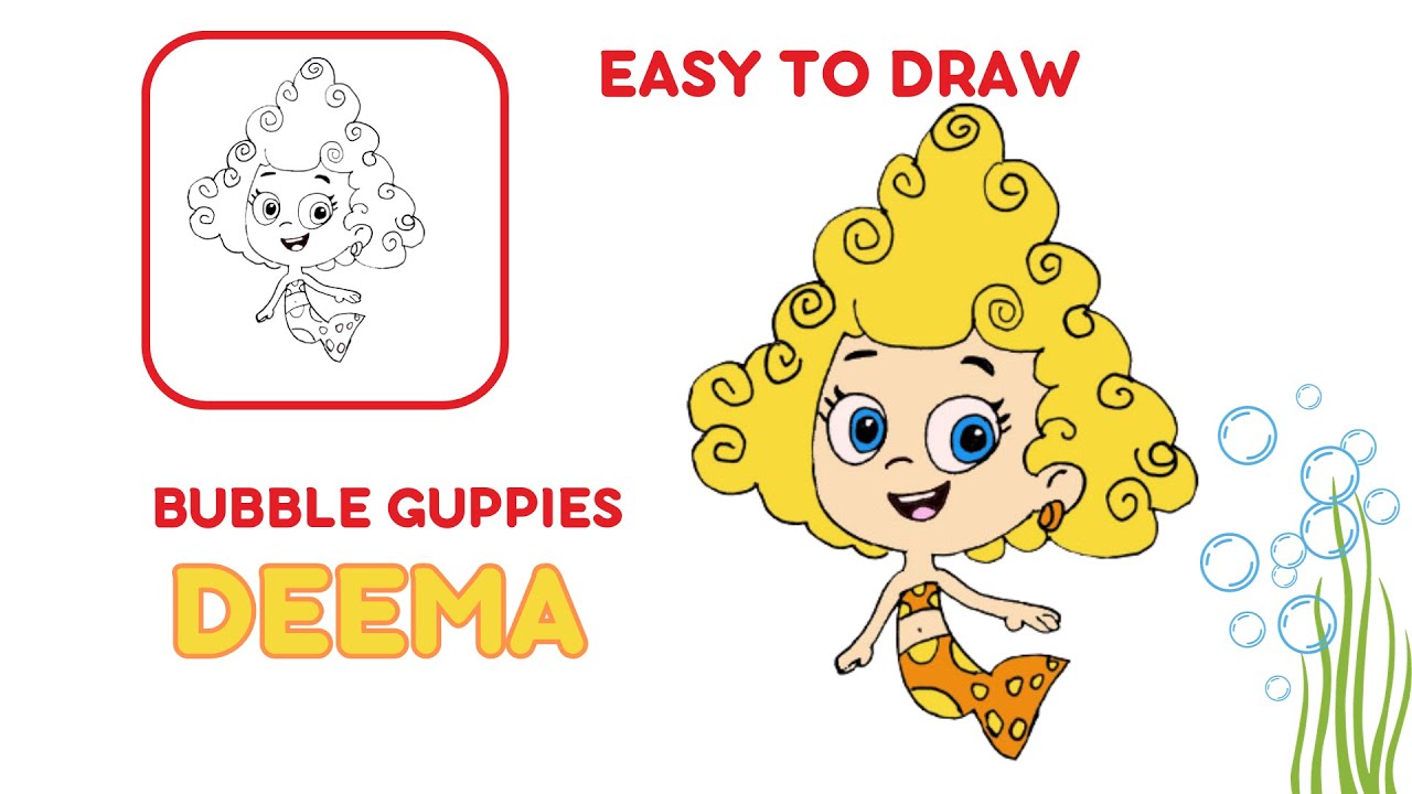 HOW TO DRAW DEEMA | BUBBLE GUPPIES - YouTube