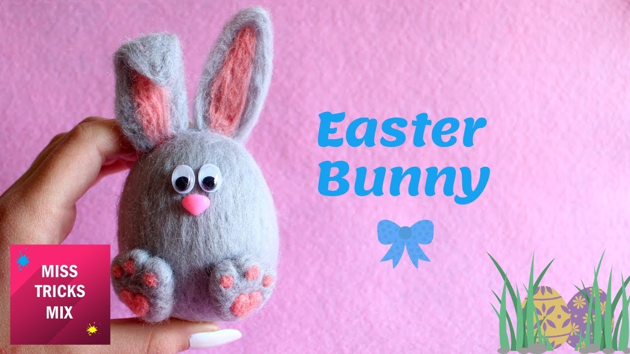 Needle Felting Easter Bunny DIY Tutorial | Easter Crafts. - YouTube