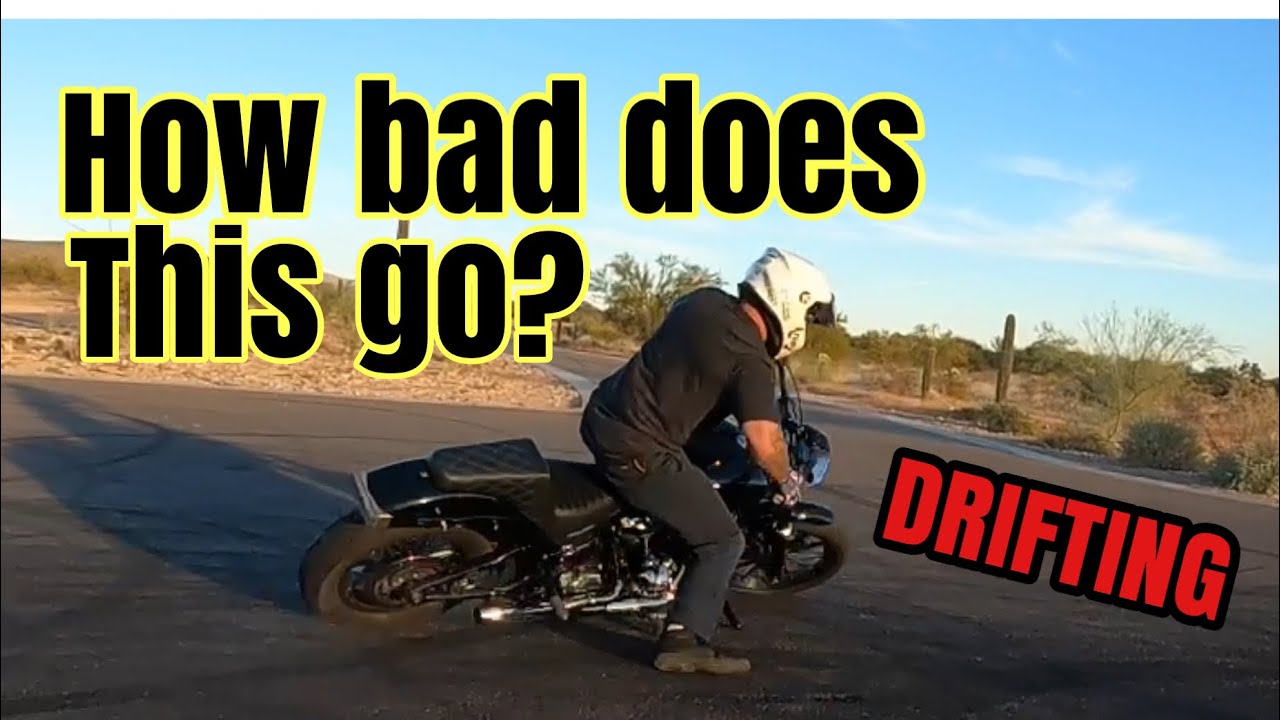 Trying to drift the M8 softail - YouTube