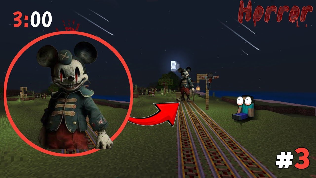 i Found Scary MICKEY MOUSE HORROR in MINECRAFT😰 MINECRAFT HORROR | Part ...