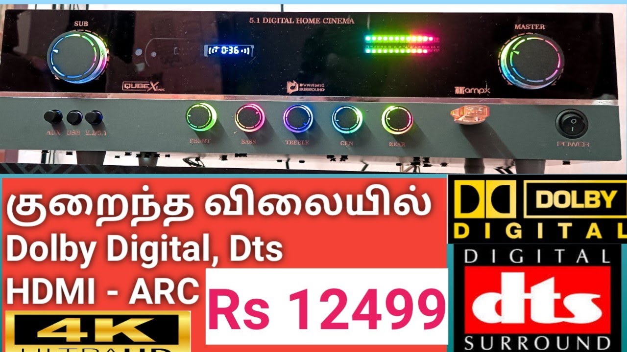 5.1 Dolby Digital Dts amplifier Rs 12499 - YouTube