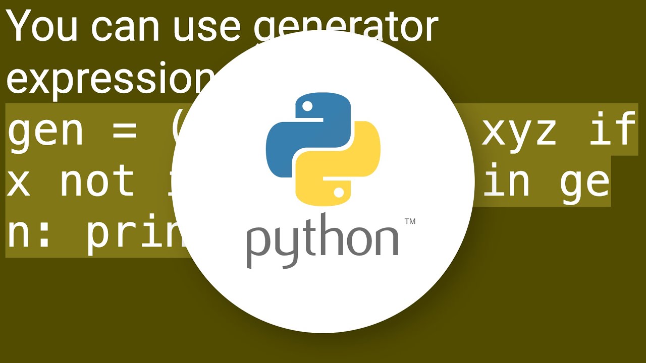 Pythonic Way To Combine For Loop And If Statement Youtube