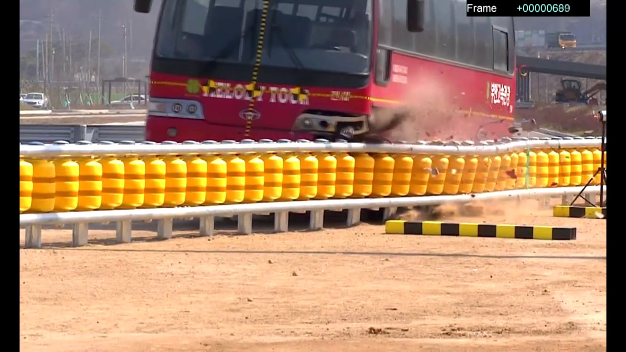 Rolling Barrier Walls for Roads and Highways - YouTube