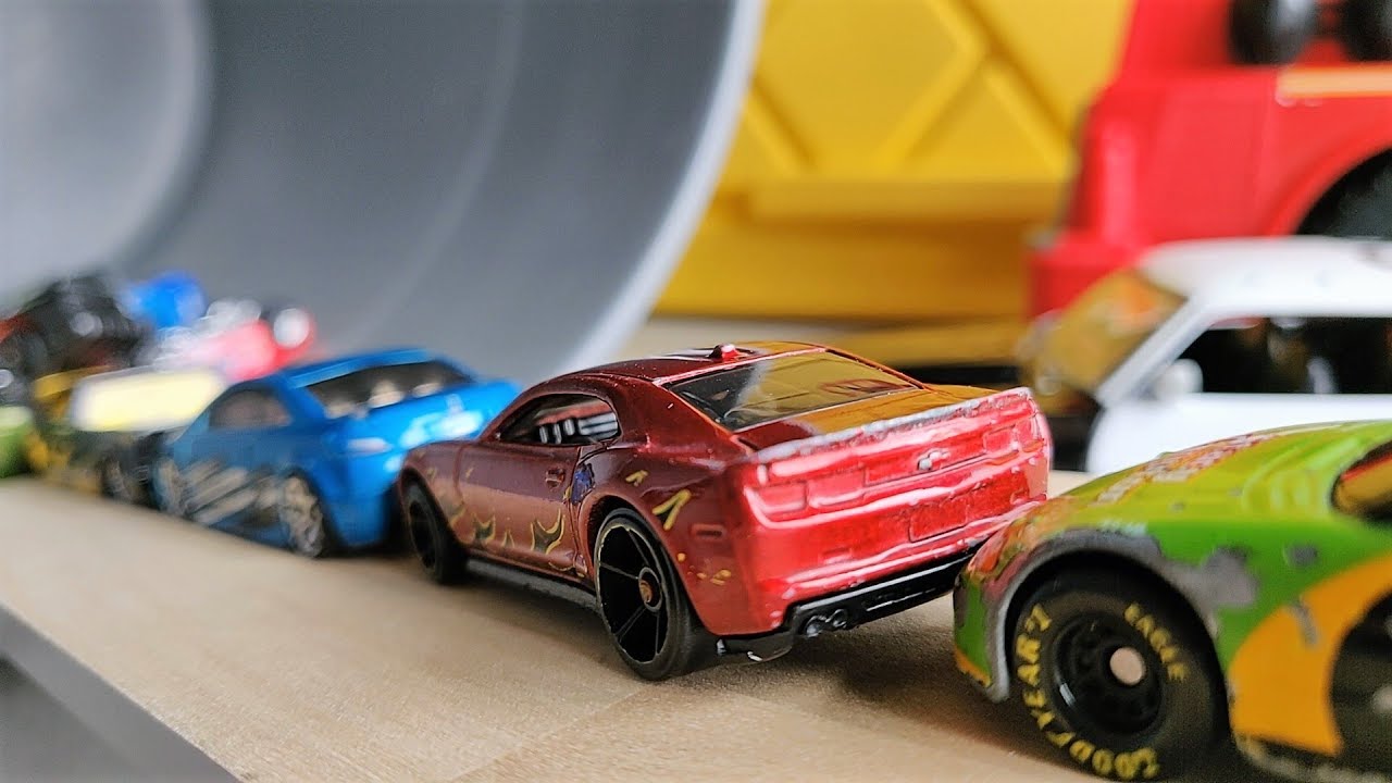 Small cars running on board - YouTube