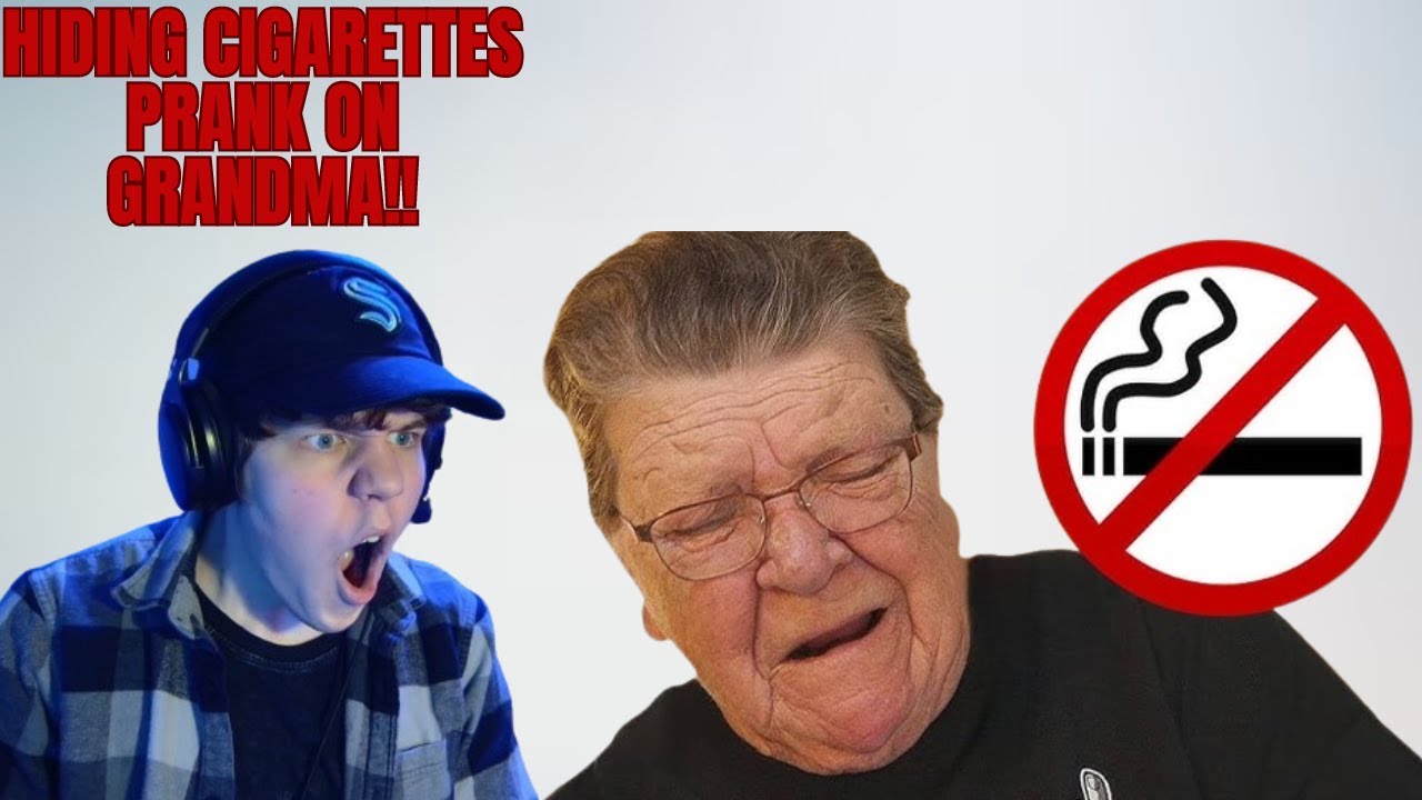 ANGRY GRANDMA GETS SHOCKED!! | HIDING CIGARETTES PRANK ON GRANDMA ...